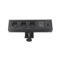 China Clamp On Aluminum Usb Charger Desktop Power Outlet For Hotel for sale