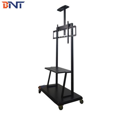 China 210cm Adjustable Cart Mobile TV Stand With Wheels for sale