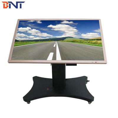 China 70cm Lifting Metal Electric Touch Mobile TV Rack For Showroom for sale