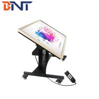 China 100kg Loading TV Mobile Cart With Motorized Height Adjustment 90 Degree Tilt for sale