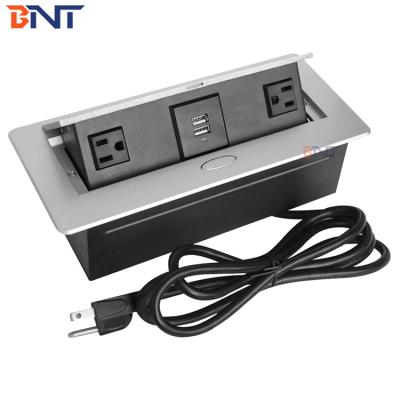 China ODM Aluminum Alloy Desktop Pop Up Power Outlet For Hotel Rooms for sale