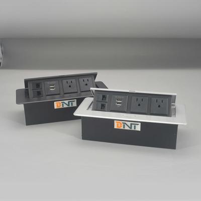 China Intelligent Electrical Pop Out Desktop Socket Outlet With Internet Port for sale