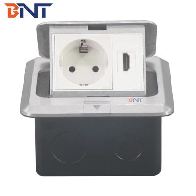 China IP25 Recessed Floor Power Socket Box With EURO Power Outlet HDMI Ports for sale