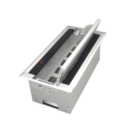China Double Side Brush Rectangular Computer Cable Grommet Wire Hole Box For 86mm Socket for sale