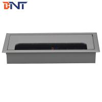 China 160*80mm Aluminum Alloy Concealed Office Desk Wire Grommet For Cable Management for sale