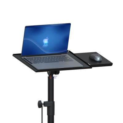China Portable Folding Laptop Tripod Stand With Mouse Tray Wheels for sale