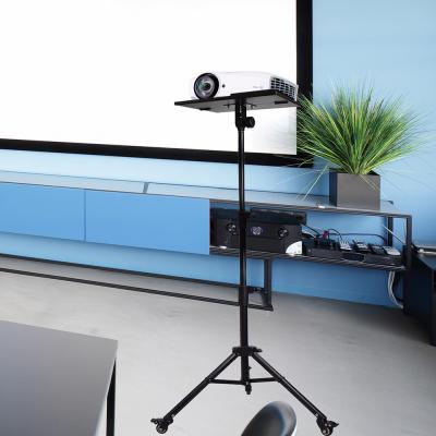 China Book Computer Adjustable Projector Tripod Stand With Wheels for sale