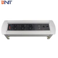 China Customized modules desk power connector aluminum alloy panel hidden desktop socket for sale