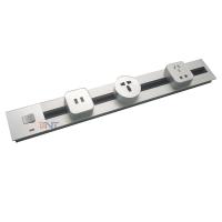 China Office Desk Smart Hidden In Tabletop Power Track System Socket GSS System Rail Track Socket for sale
