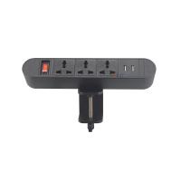 China Easy Mount removable clamp on tabletop edge power outlet for computer table for sale