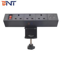 China 3 Outlets with dual usb charger desk clamp British power strip table socket for sale