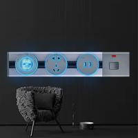 China Wholesale Smart Office Desk Power Track Embedded System Electric Socket  Electric Track For Multi Electrical Socket for sale