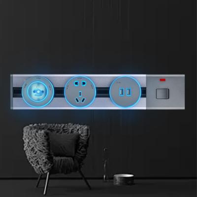 China Wholesale Smart Office Desk Power Track Embedded System Electric Socket  Electric Track For Multi Electrical Socket for sale
