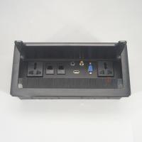 China BNT brushed aluminium alloy panel power socket hide brush flip up socket for hotel for sale