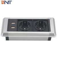 China Hidden Screws Style EU Power Strip With Usb Ports Recessed Office Table Mounted for sale