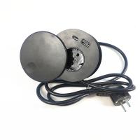 China Hidden In Office Desktop Sofa Socket Round Grommet UK Power Socket Outlet USB -C With Fast Charging Port for sale