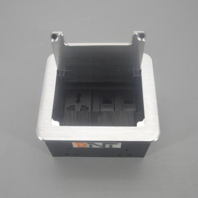 China Aluminum Alloy Brush Cover Cable Management Brush Flip Up Power Outlet for sale