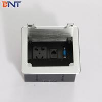 China Aluminum Alloy Brushed Multimedia Office Hidden Brush Desktop Power Socket Box for sale