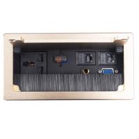 China Wholesale Product Aluminum Alloy Plate Power Supply For Conference System Desktop Brush Socket for sale