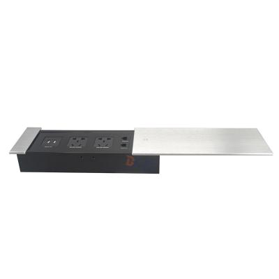 China Boente office used aluminum alloy slide table plug table socket box with HD-MI for office furniture for sale