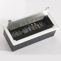 China Meeting Table Hidden Socket Type Table Usb Power Socket With Brush Cover for sale