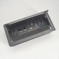 China Office Brush Cover Flip Up Power Outlet With Sockets And Power Outlets for sale