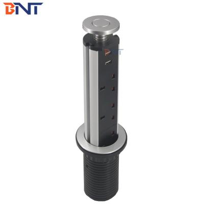 China BNT Kitchen Pop Up Socket Hidden Universal Power Plug Usb Charging Desktop Socket for sale