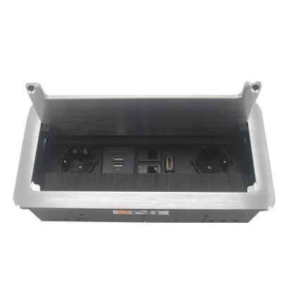 China Conference Table Power Outlets Office Hidden Desktop Power Socket Box for sale