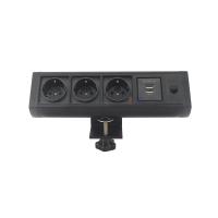 China BNT Hotel office white colour clamp on desk edge socket with usb charger for sale