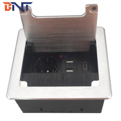 China High Quality Office Table Mounted Socket Hidden Socket With Brush Cover for sale