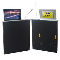 China Double Panel Motorized Monitor Lift 15.6/17.3/21.5 Inch Motorized LCD Monitor Lift With Name Display for sale