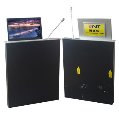 China Double Panel Motorized Monitor Lift 15.6/17.3/21.5 Inch Motorized LCD Monitor Lift With Name Display for sale