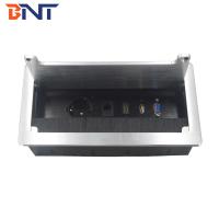China BNT tabletop brushed outlet socket aluminium flip up power socket for office desk conference table for sale