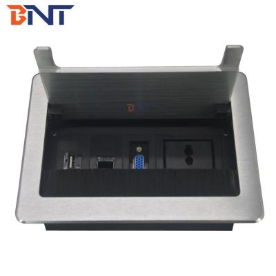 China Hidden In Desk Power Socket Type Brush Cover Brush Flip Up Socket for sale