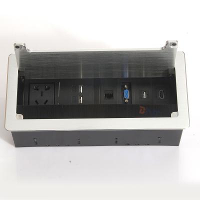 China High Quality Hidden In Desek brush table socket box for computer table for sale