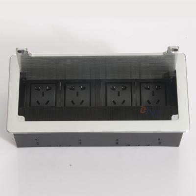 China Smart Office Tabletop Socket Box Flush Mount Desktop Brush Socket For Conference Table for sale