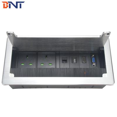 China Smart Office Brush UK Socket Cable Access Management For Conference Table for sale