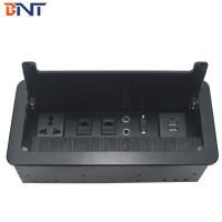 China Hot Sale Office Furniture Hidden In Desk Table Mounted Socket Box for sale