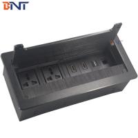 China Conference Table Power Outlets Aluminum Alloy Flip Up Socket for sale