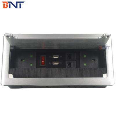 China Factory Wholesale Hidden In Desk Table Mounted Socket Box Cable Access Management for sale