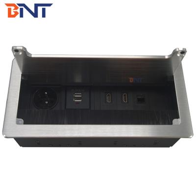 China Office Furniture Brush Cover Desktop Socket Hidden In Desk Table For Commercial for sale