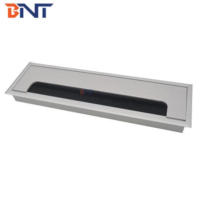 China BNT rectangular alloy computer desk cable generic wire grommet cover cable box for office table for sale