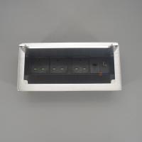 China Aluminum Alloy Plate Brush cover Conference Table Power Socket Hidden In Desktop for sale