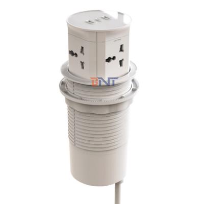 China Lifting Up Tower Extension Multiple Power Socket With Usb Charger Type A Type C for sale