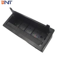 China Alloy Panel Brush Cover Desktop Socket Conference Room Table Power Outlets for sale