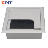 China Rectangular Alloy Small Computer Desk Cable Wire Box Office Desk Grommet Computer Desk Cable Manage For Officement for sale