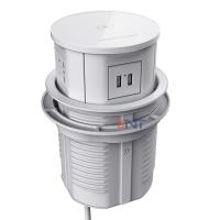 China 16A Pop Up Power Electrical Socket Outlet Wireless Charging Hidden Conference Table for sale