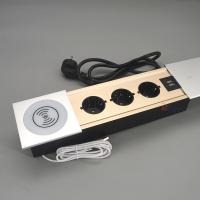 China EU Power Socket Hidden In Tabletop Wireless Charger Sliding Open With Box for sale
