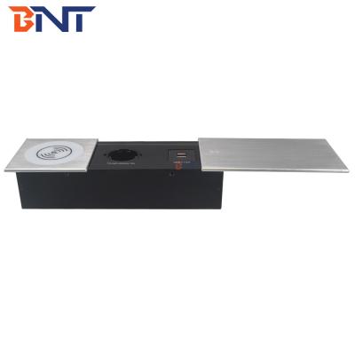China EU Power Socket Sliding Desktop Mounted Power Data Socket Sliding Open Type Hidden Desktop Socket for sale