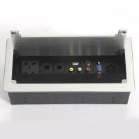 China Multifunction Desk Outlet Box Embedded In Office Automation System Hidden Cable Design Flip Up Desktop for sale